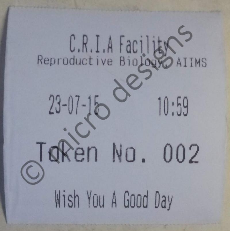 micro designs - Token Dispenser / Token Printer